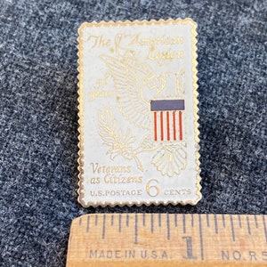 Vintage American Legion 50 Years Veterans as Citizens 6 Cents Pin Badge ...