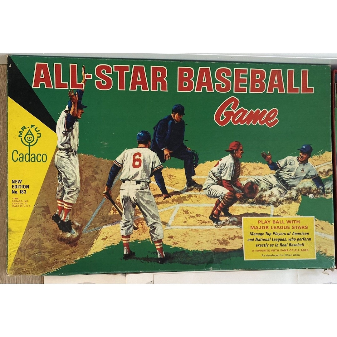 Vintage 1966 Ethan Allen Cadaco All Star Baseball Game 61 Player Discs ...