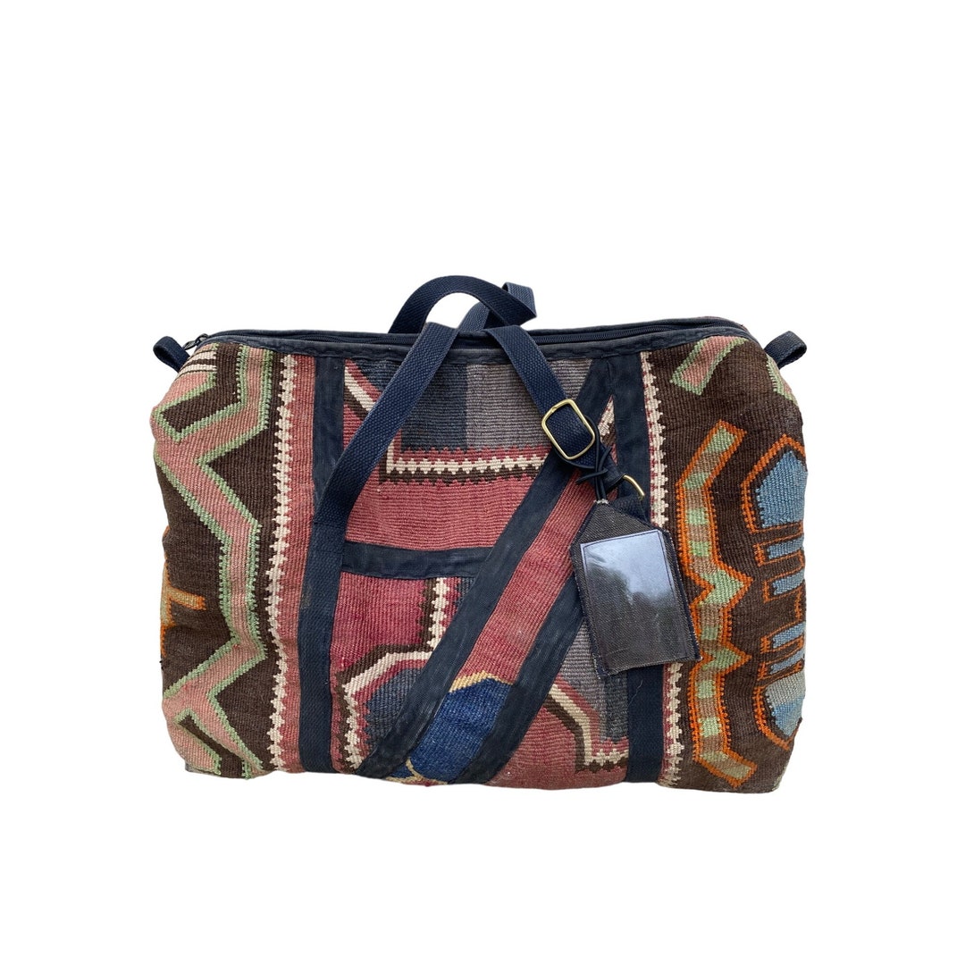 Kilim Rug Weekender Duffle Carpet Bag Majid Handwoven Travel Luggage ...