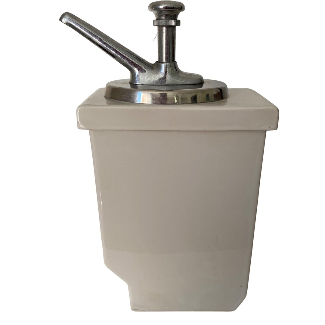 Vintage Porcelain Syrup Dispenser Pump Soda Fountain Ice Cream Shop ...