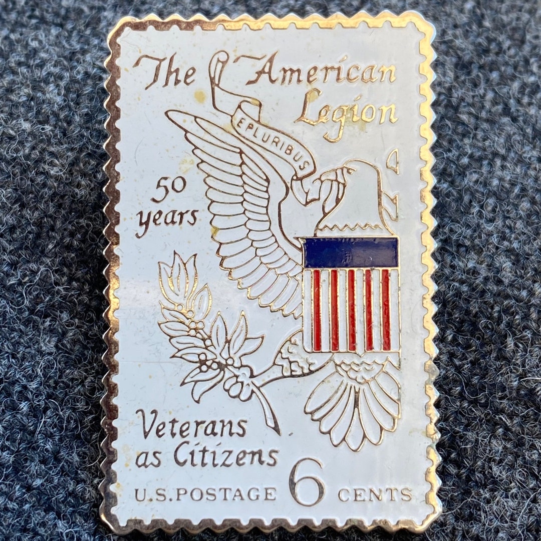 Vintage American Legion 50 Years Veterans as Citizens 6 Cents Pin Badge ...
