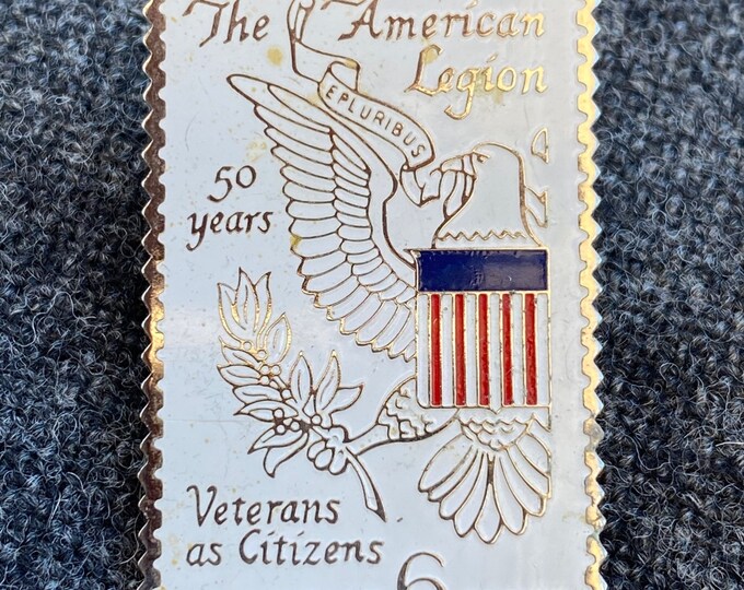 Vintage American Legion 50 Years Veterans as Citizens 6 Cents Pin Badge ...