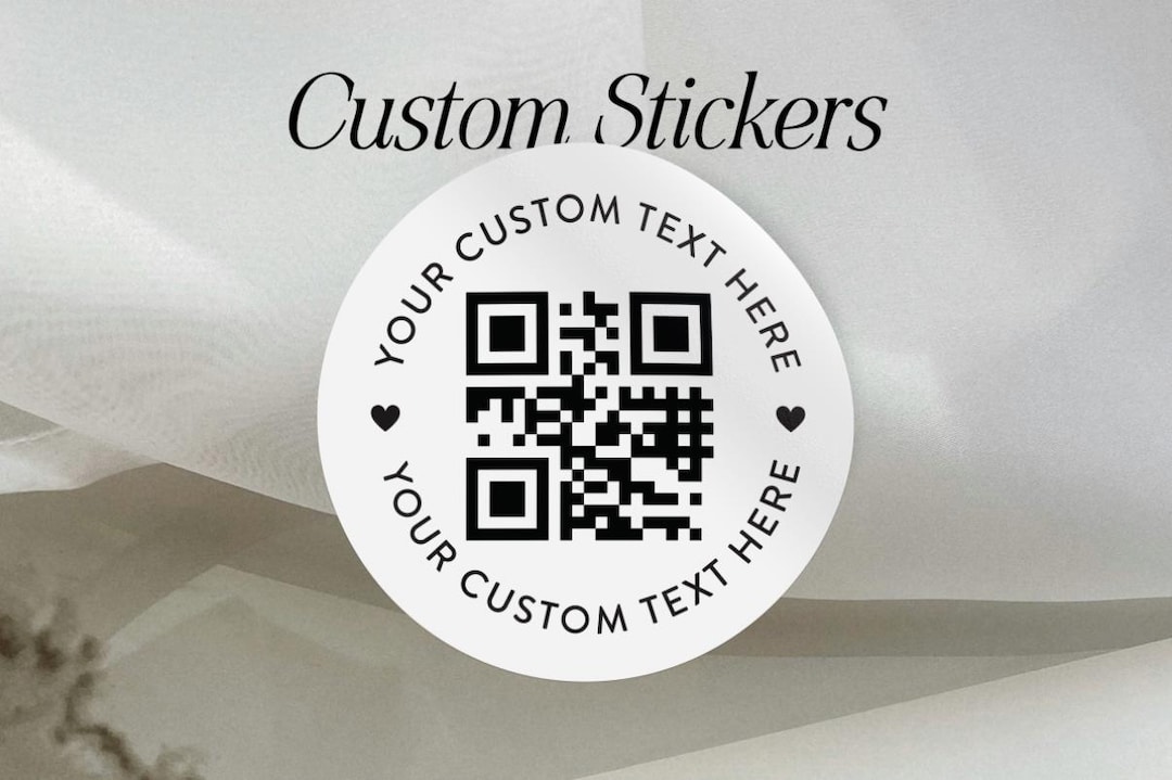 Custom QR Code Package Sticker, Custom Text Stickers, Business Stickers ...