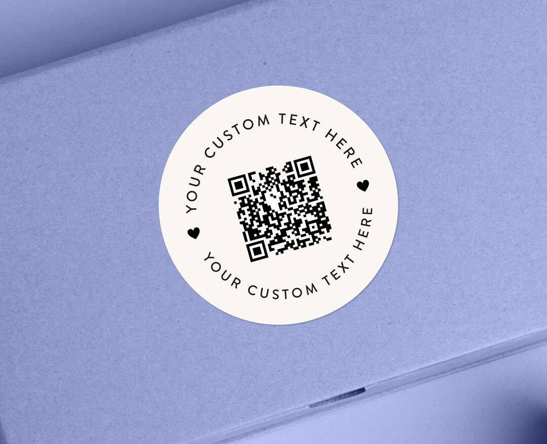 Custom QR Code Package Sticker Custom Text Stickers Business - Etsy Canada