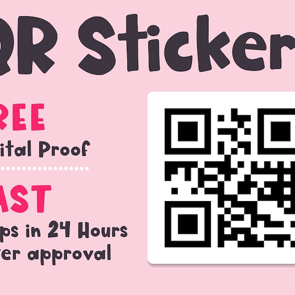 Square Qr Code Sticker - Etsy