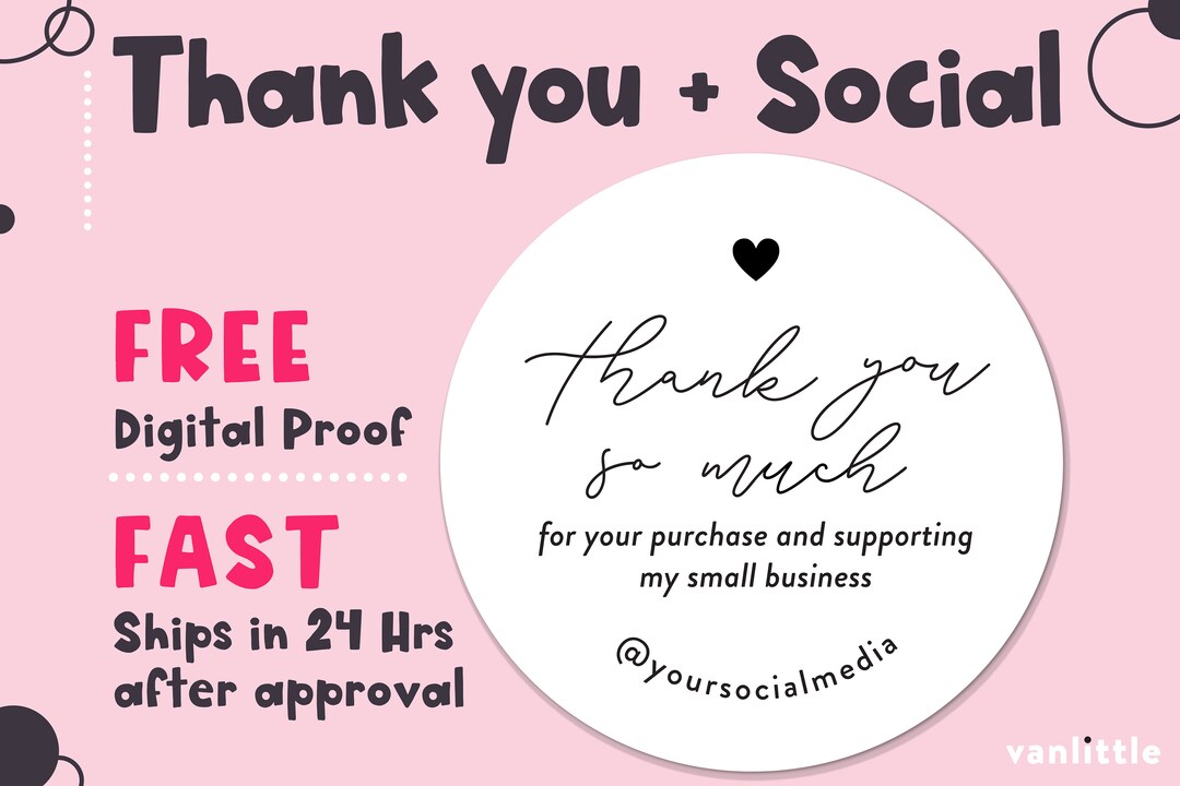 Small Business Thank You Packaging Product Stickers Labels - Etsy