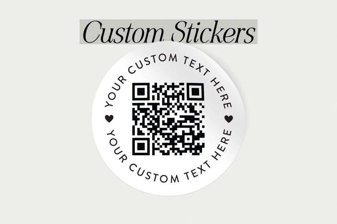 Custom QR Code Package Sticker, Custom Text Stickers, Business Stickers ...