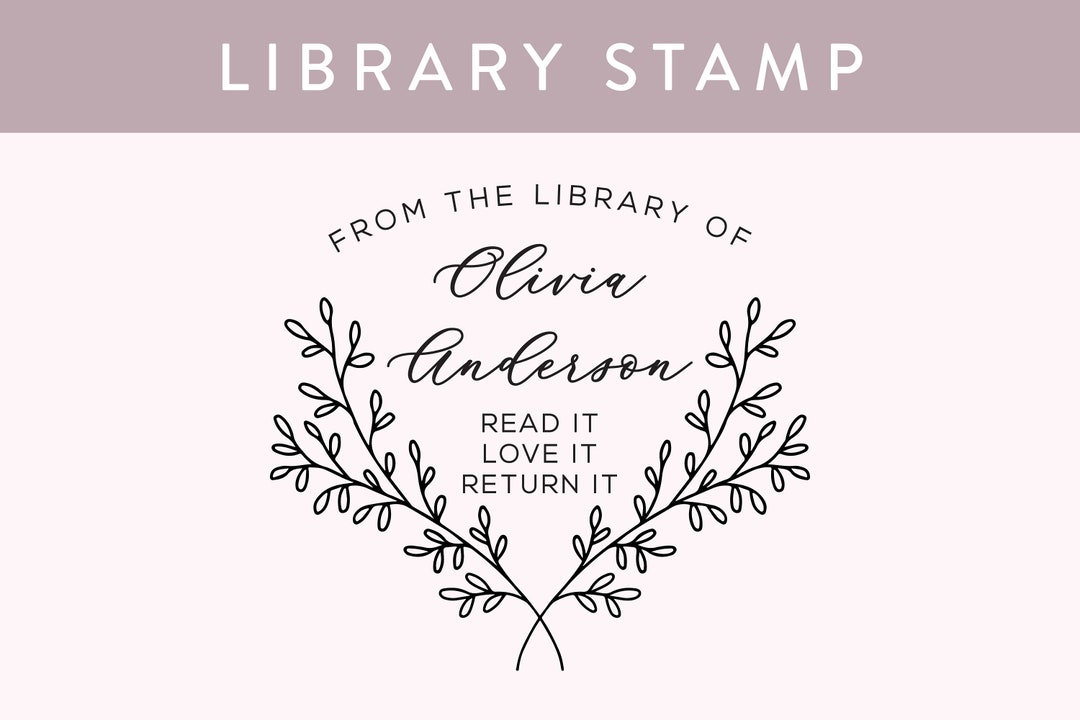 Custom Read It Love It Return It Library Stamp, Self Ink Book Stamp ...