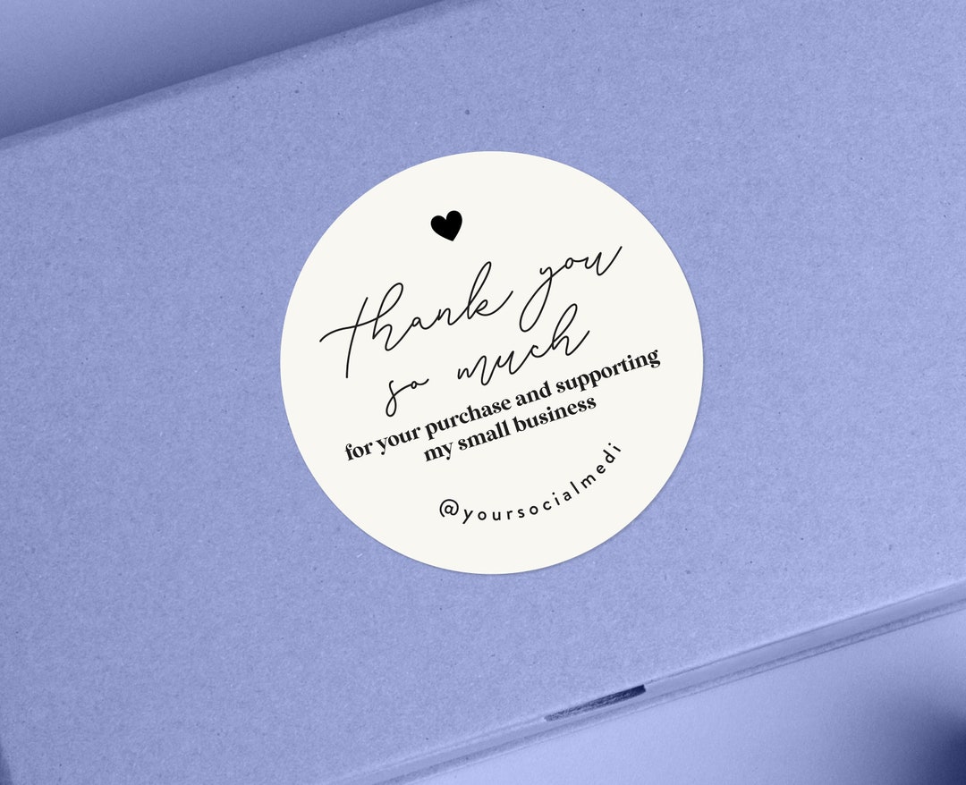 Small Business Thank You Packaging Product Stickers Labels - Etsy