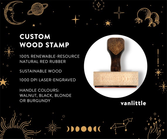 Paper & Party Supplies Any Size Custom Rubber Wood Stamp Ship from the ...