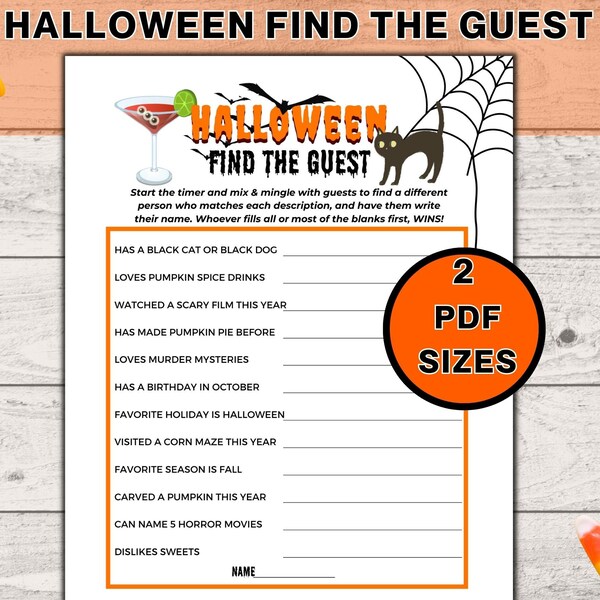 Find Someone Who Game - Etsy