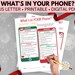 Christmas Whats in Your Phone Game, Printable Party Games, Christmas ...