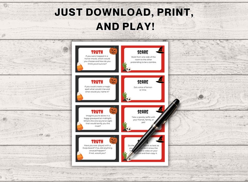 Halloween Truth or Scare Game, Spooky Truth or Dare Questions, Fun ...