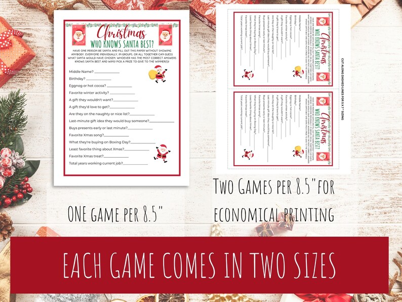 Fun Printable Christmas Party Games Bundle, Office Party Christmas ...