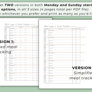 Blood Sugar Log, Diabetic Meal Plan, Blood Sugar Tracker, Diabetic Food ...