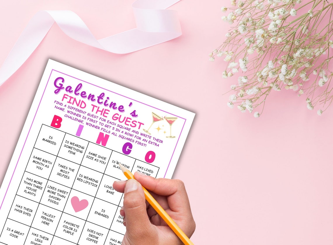Galentine's Day Find the Guest Bingo Printable Party Game for Adults ...