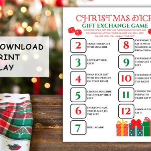 Christmas Pass the Gift Game, Holiday Office Party Printable Gift ...