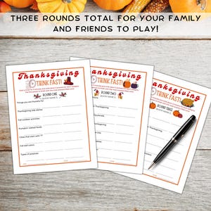 Thanksgiving Think Fast Game Printable, Friendsgiving Games, Trivia ...