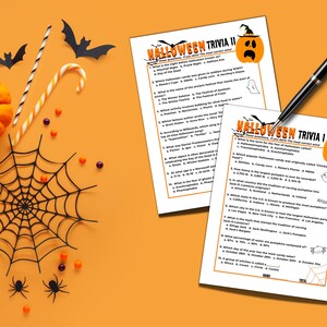 Halloween Trivia Printable Party Game, Halloween Party Games for Teens ...