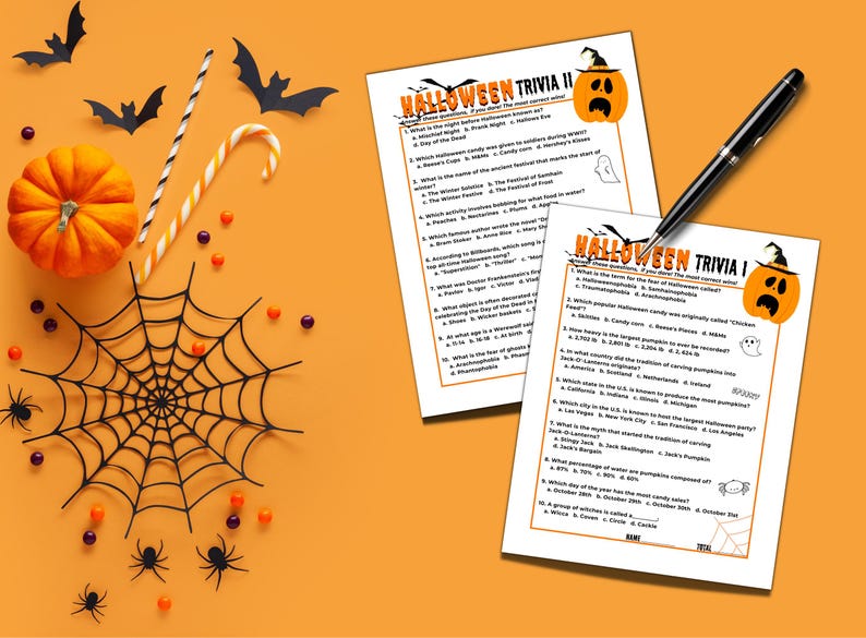 Halloween Trivia Printable Party Game, Halloween Party Games for Teens ...
