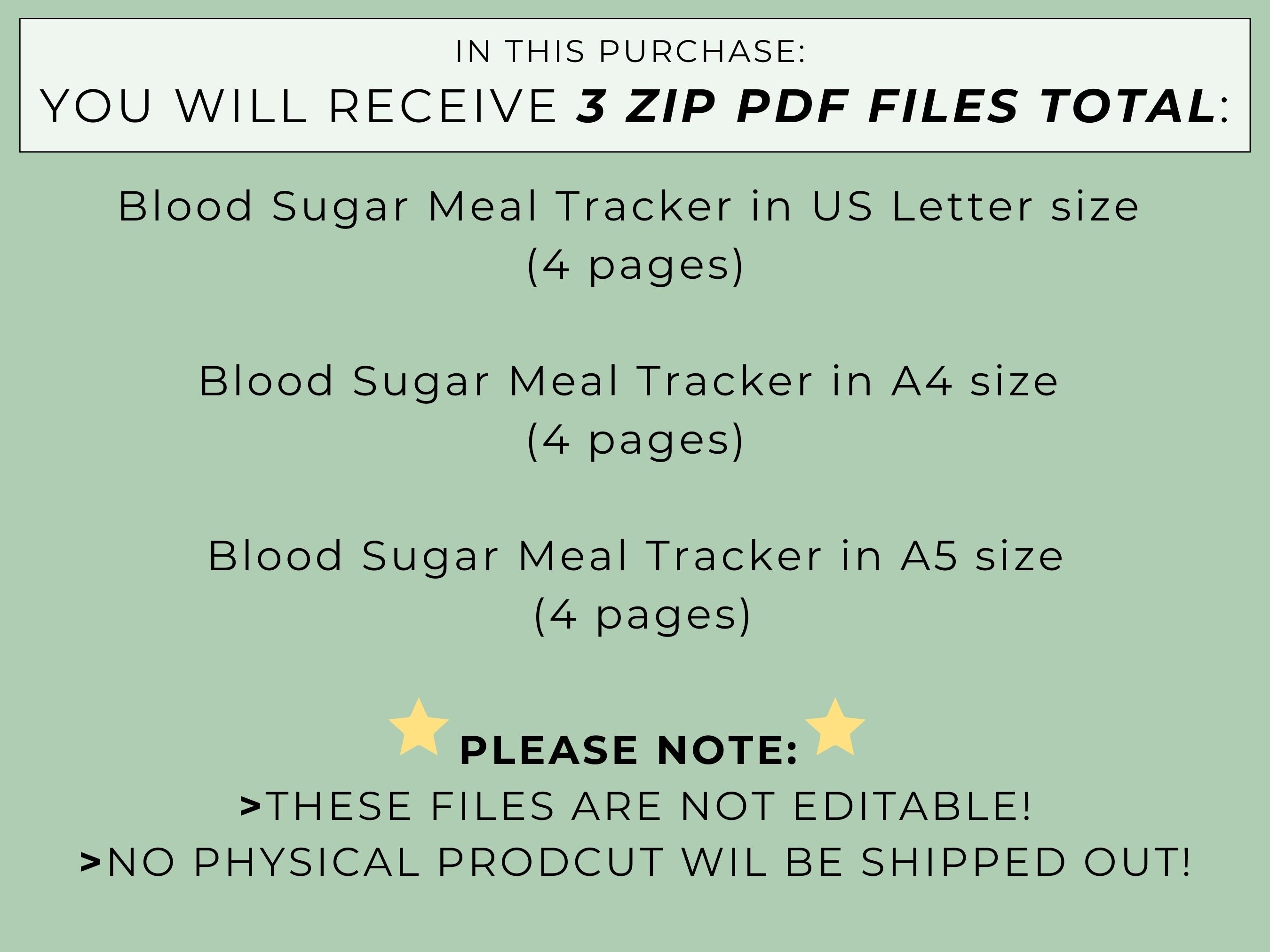 Blood Sugar Log, Diabetic Meal Plan, Blood Sugar Tracker, Diabetic Food ...