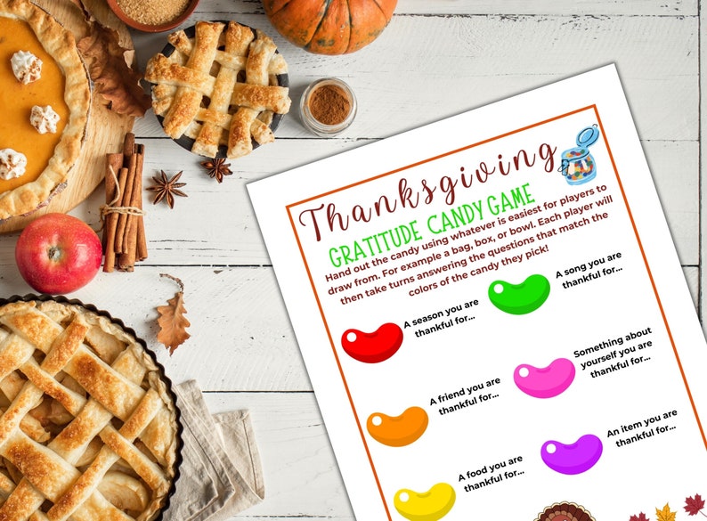 Thanksgiving Gratitude Game, Kids Table Activities, Gratitude Sheet ...