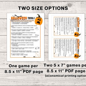 Halloween Trivia Printable Party Game, Halloween Party Games for Teens ...