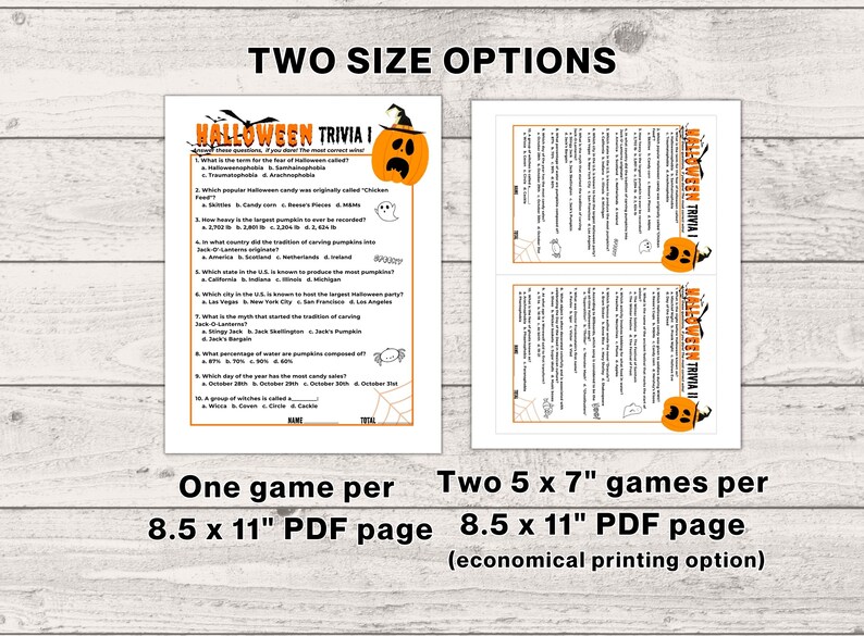 Halloween Trivia Printable Party Game, Halloween Party Games for Teens ...