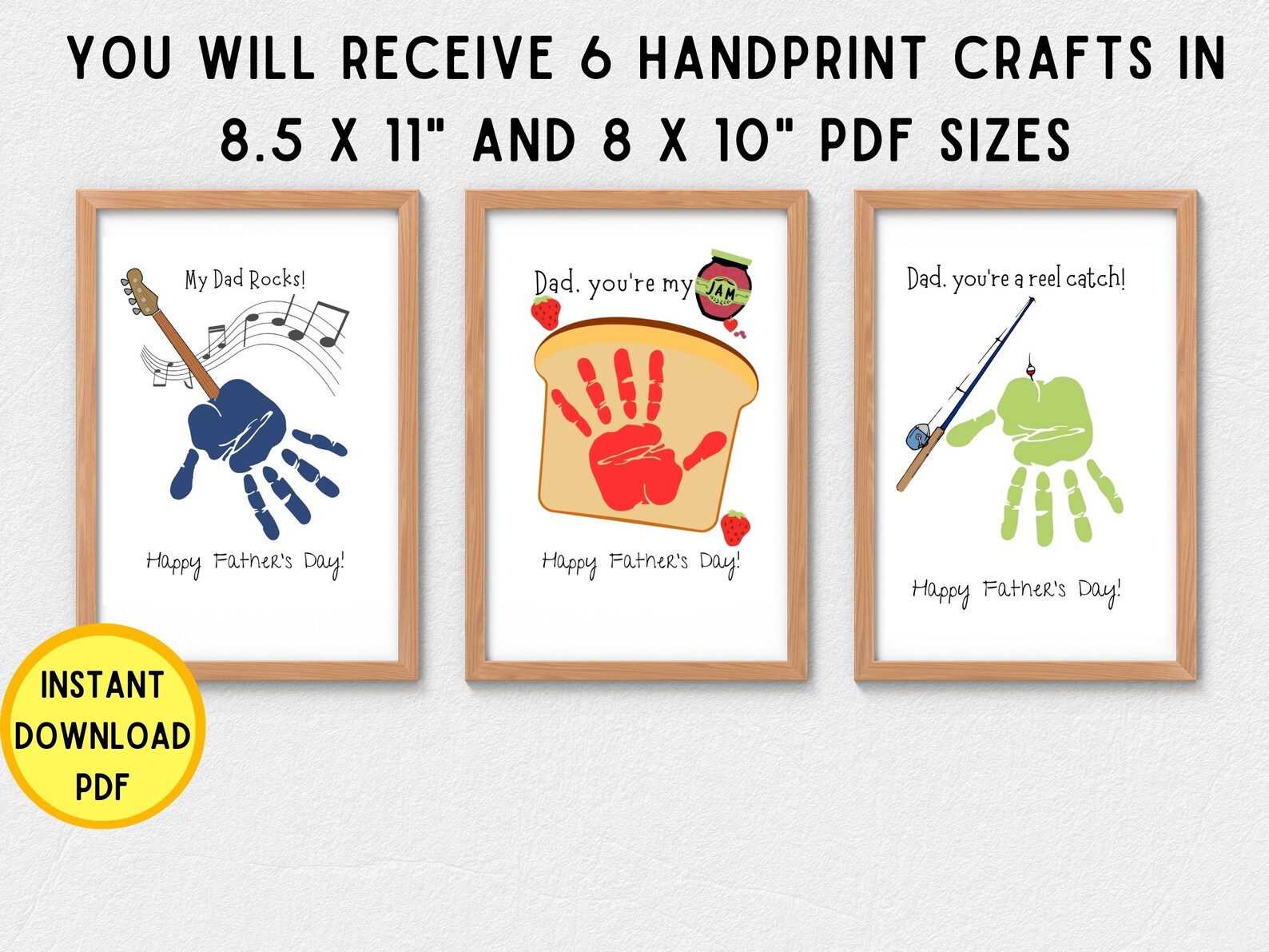 Father's Day Handprint Craft, Printable Father's Day Gift From Kids ...