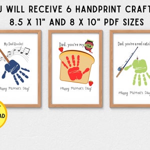 Father's Day Handprint Craft, Printable Father's Day Gift From Kids ...
