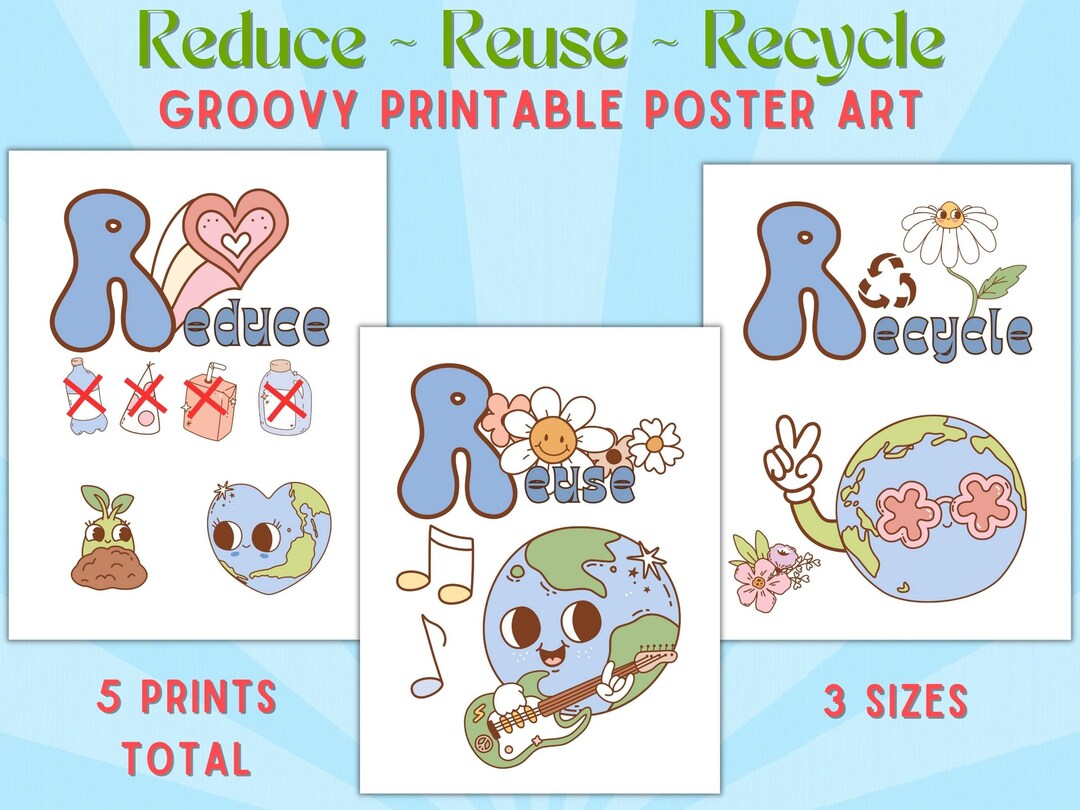 Groovy Wall Art Earth Day Printable, Montessori Materials, Montessori ...