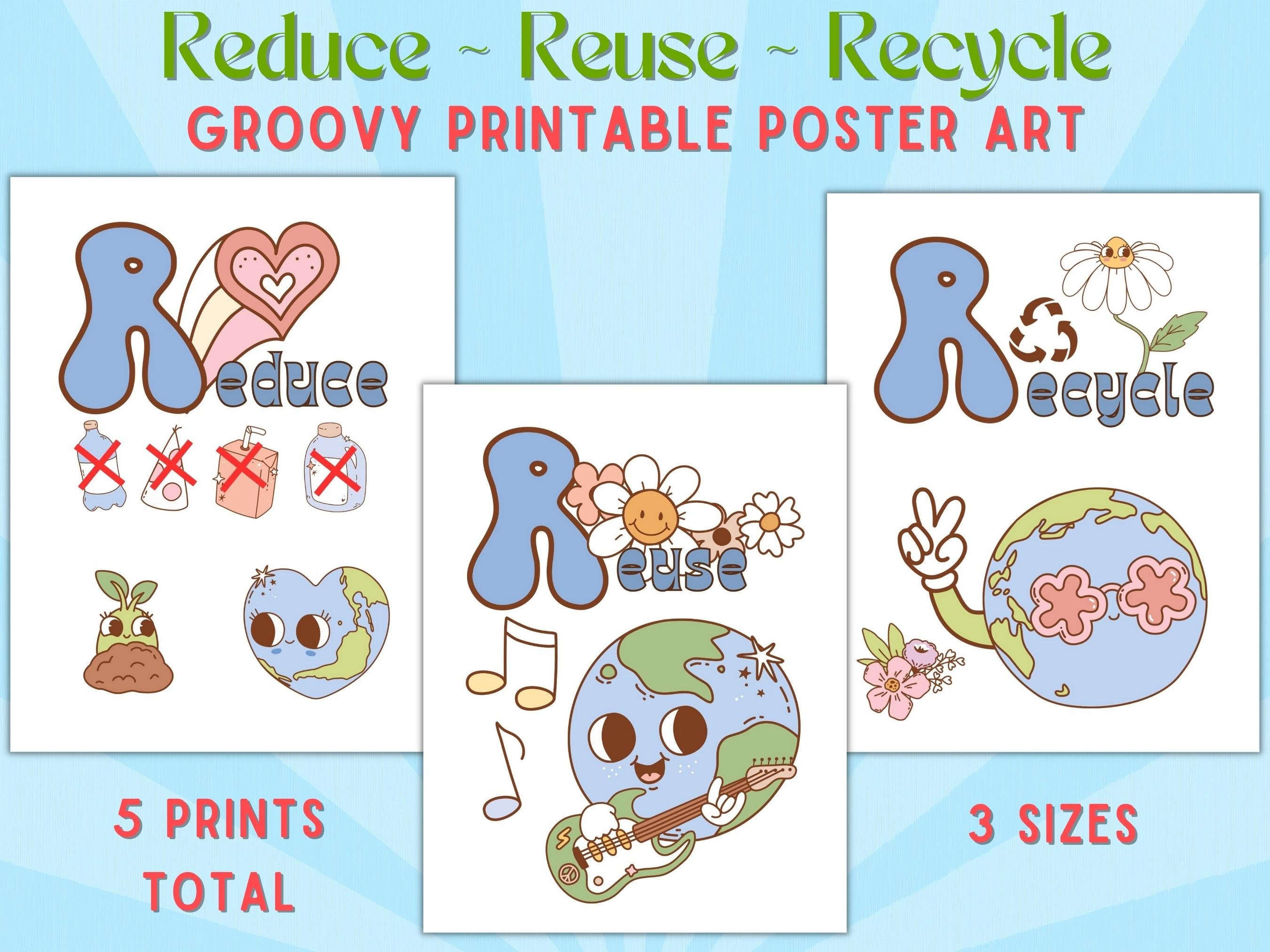 Groovy Wall Art Earth Day Printable, Montessori Materials, Montessori ...