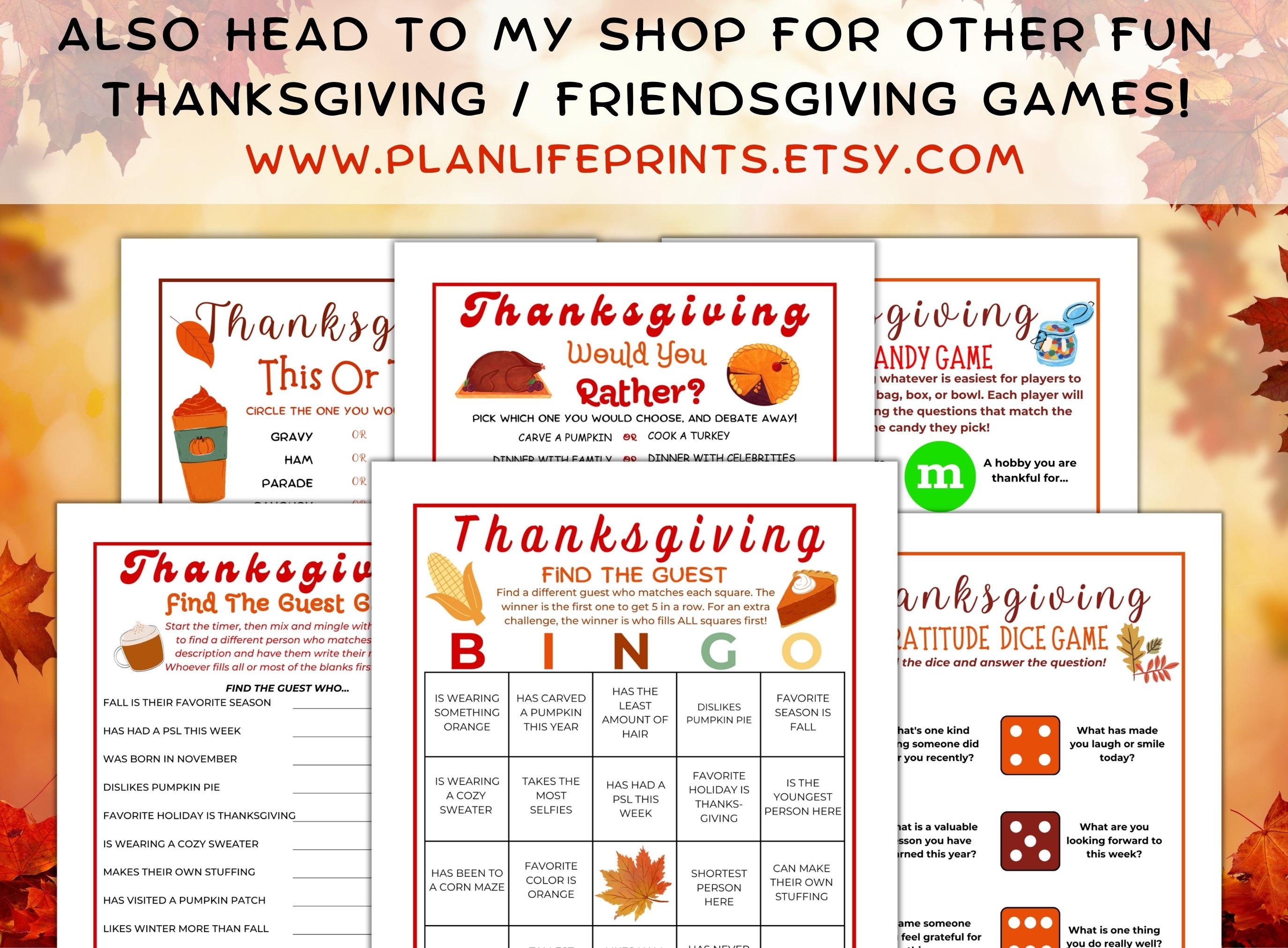 Thanksgiving Gratitude Game, Thanksgiving Games Printable ...
