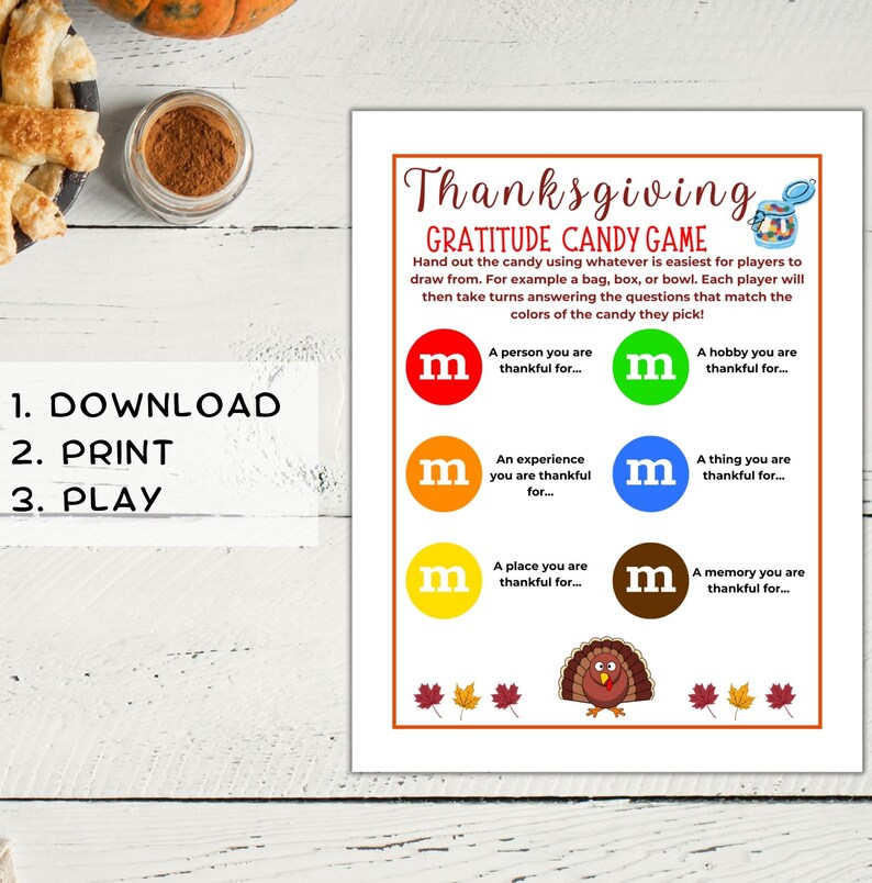 Thanksgiving Gratitude Game, Thanksgiving Games Printable ...