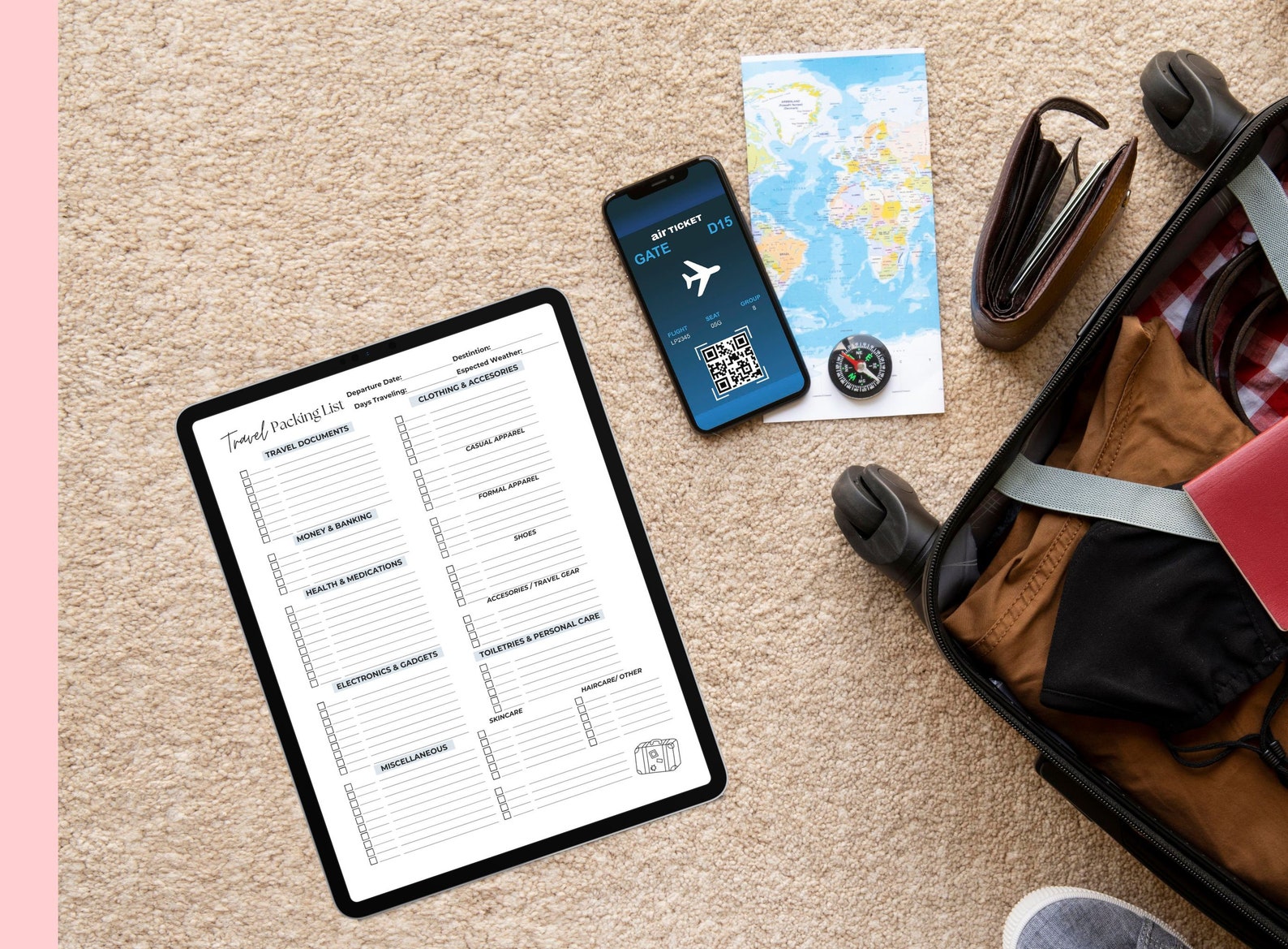 Travel Essentials Packing List, Vacation Checklist, Packing List ...