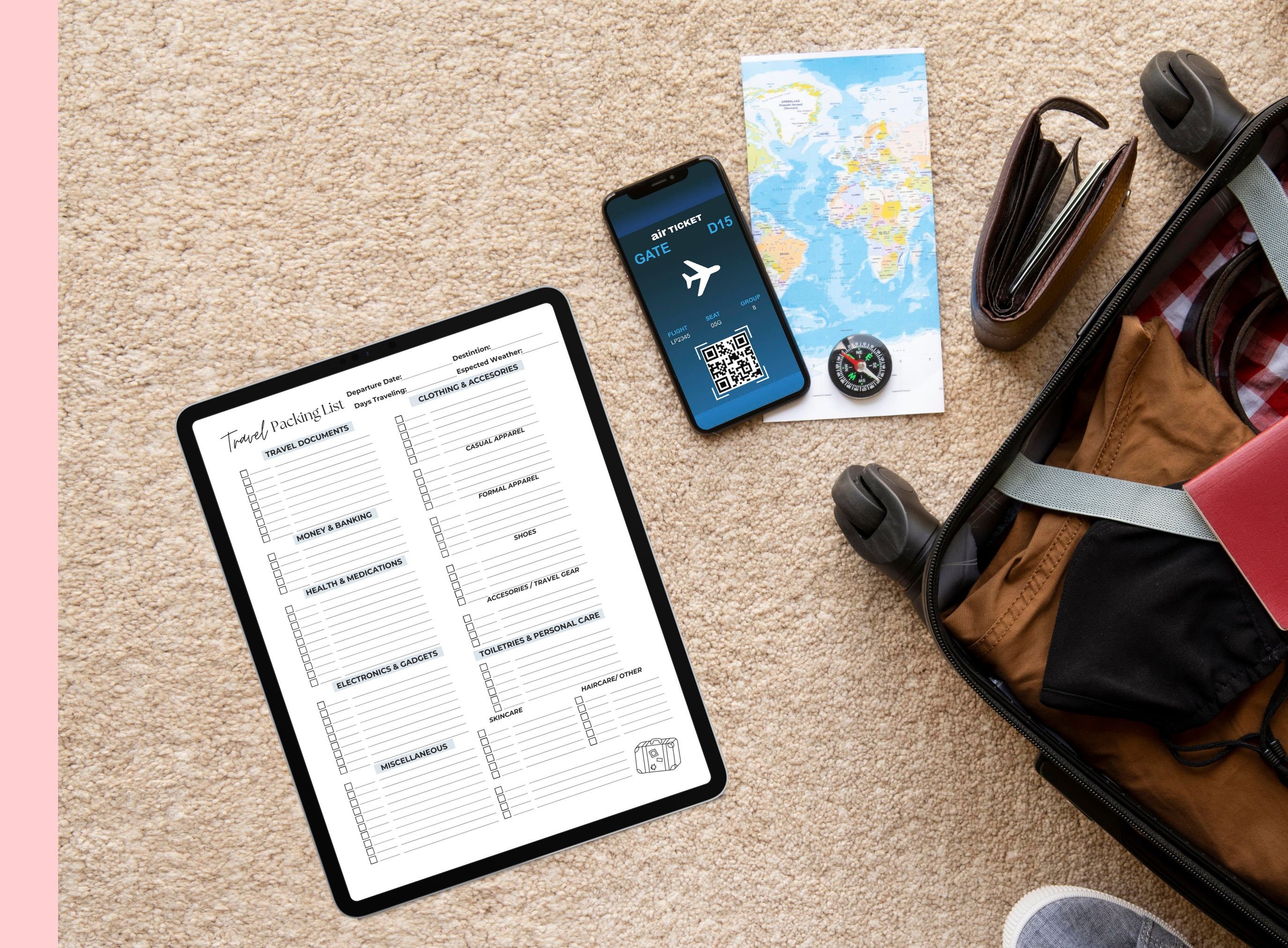 Travel Essentials Packing List, Vacation Checklist, Packing List ...