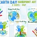Earth Day Handprint Art Craft, Earth Day Printable Activities ...