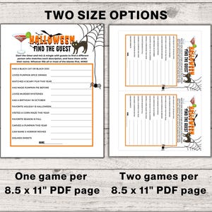 Halloween Find the Guest Printable Party Game, Fun Mix and Mingle ...