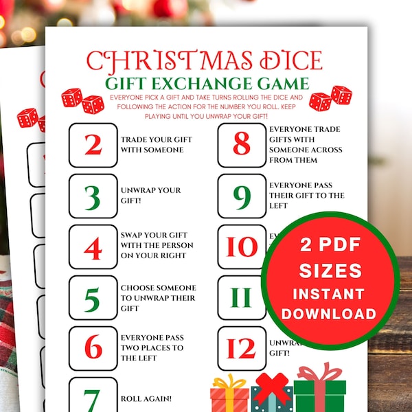 Christmas Gift Exchange Dice Game - 60+ Gift Ideas for 2024