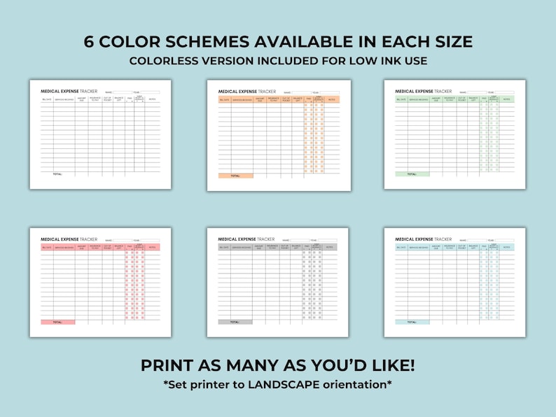 Medical Expense Tracker, Medical Bill Tracker, Medical Binder Printable ...