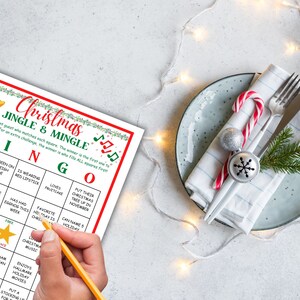 Jingle and Mingle Bingo, Find the Guest Christmas Mingle Bingo ...