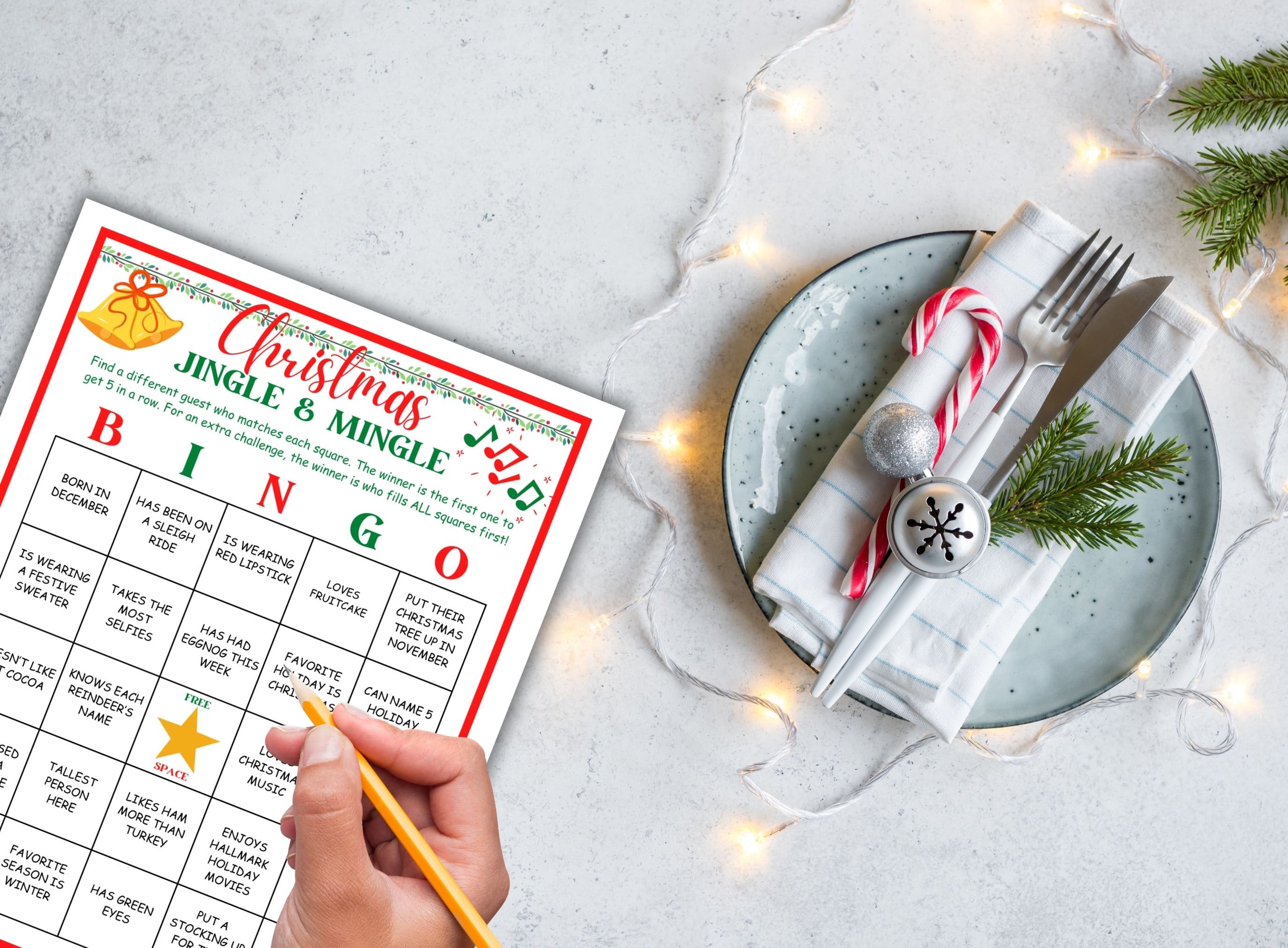 Jingle and Mingle Bingo, Find the Guest Christmas Mingle Bingo ...