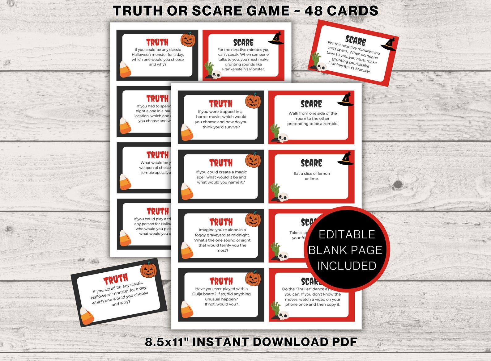 Halloween Truth or Scare Game, Spooky Truth or Dare Questions, Fun ...