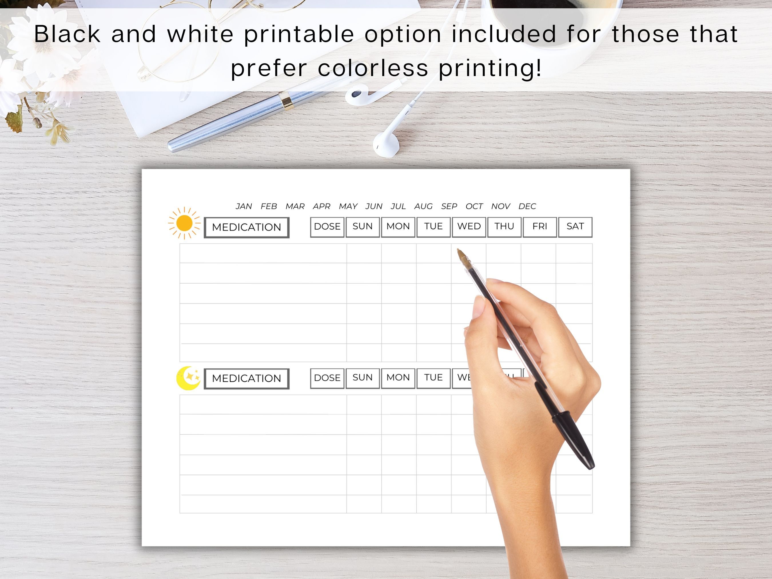 Medication Tracker, Daily Medication Log, Medication List, Supplement ...