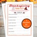 Thanksgiving Think Fast Game Printable, Friendsgiving Games, Trivia ...