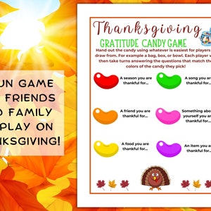 Thanksgiving Gratitude Game, Kids Table Activities, Gratitude Sheet ...