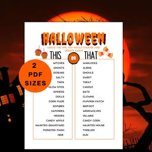 Halloween This or That Game, Halloween Would You Rather, Halloween ...