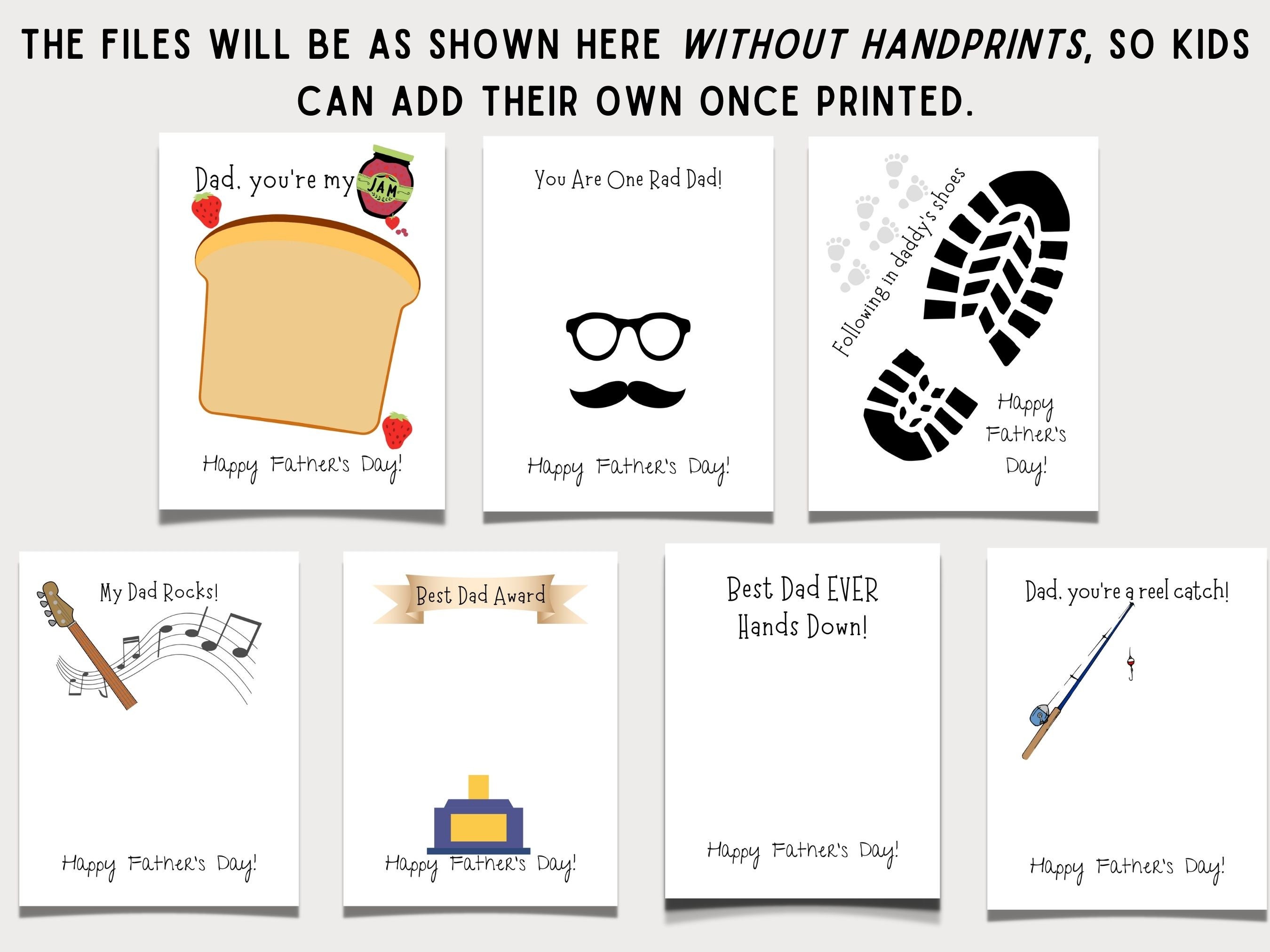 Father's Day Handprint Craft, Printable Father's Day Gift From Kids ...