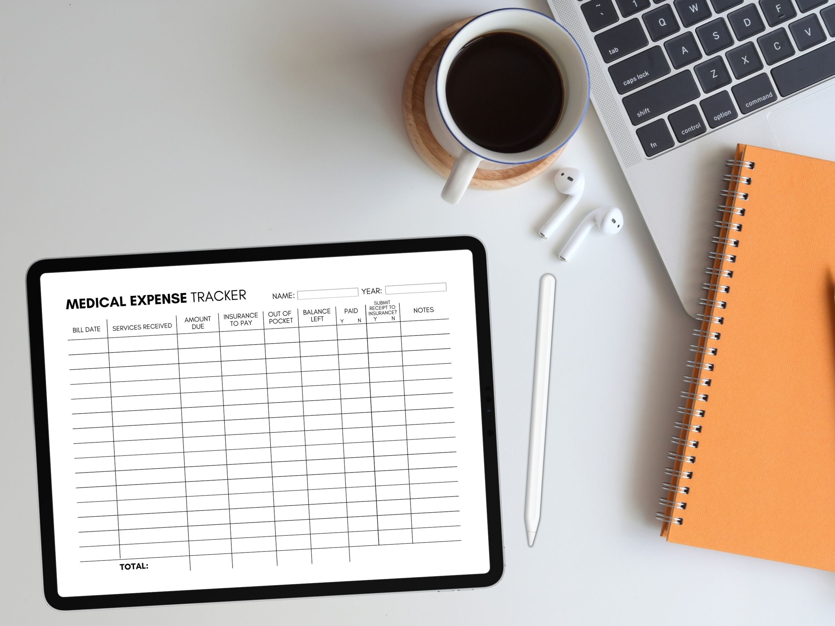 Medical Expense Tracker, Medical Bill Tracker, Medical Binder Printable PDF Sheet, Payment ...