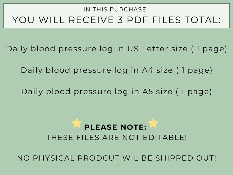 Blood Pressure Log Blood Pressure Chart Vital Signs Sheet - Etsy